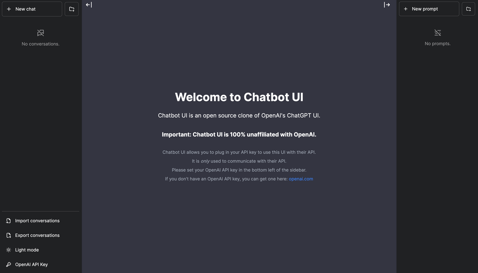 Open-Source ChatGPT UI Alternative with Chatbot UI Open-Source ChatGPT UI Alternative with Chatbot UI