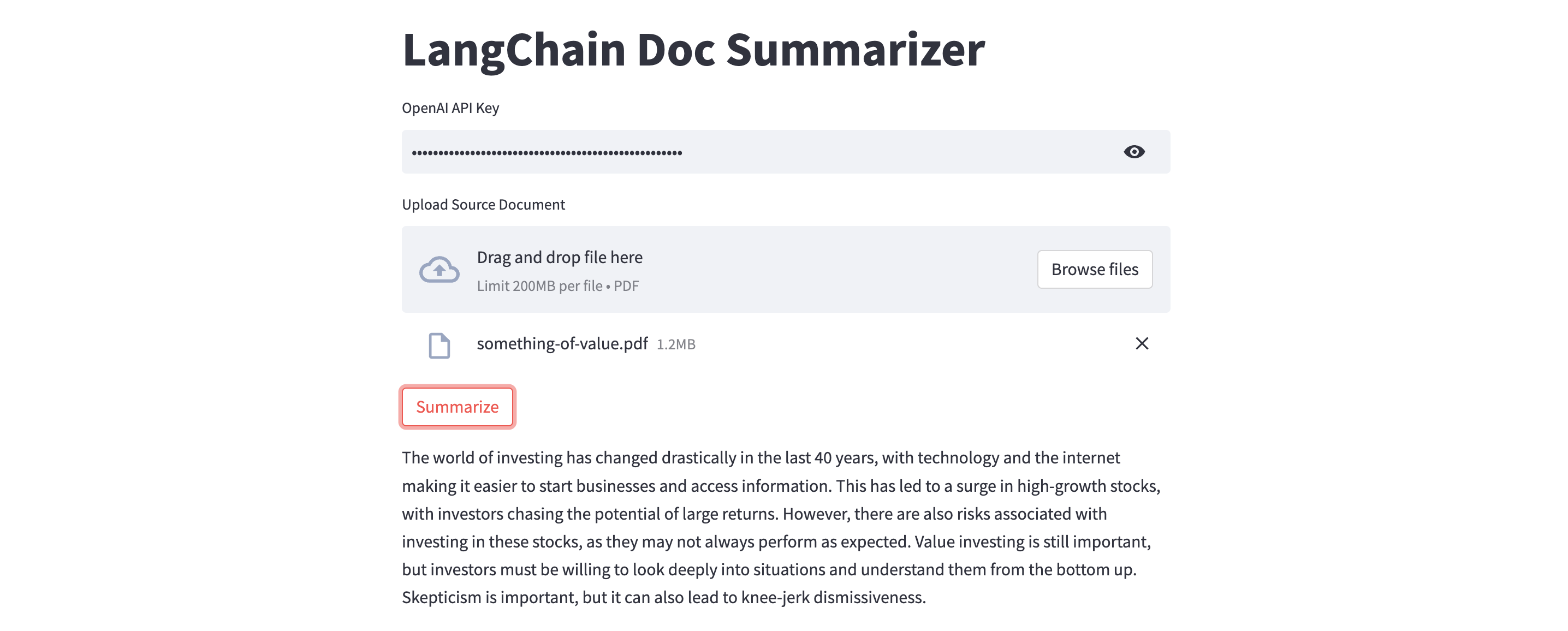 Summarize Documents with LangChain and Chroma Summarize Documents with LangChain and Chroma