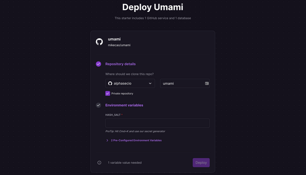 How to Run Umami Analytics on Railway